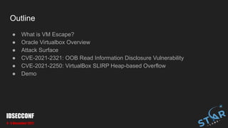 Vm escape: case study virtualbox bug hunting and exploitation ...