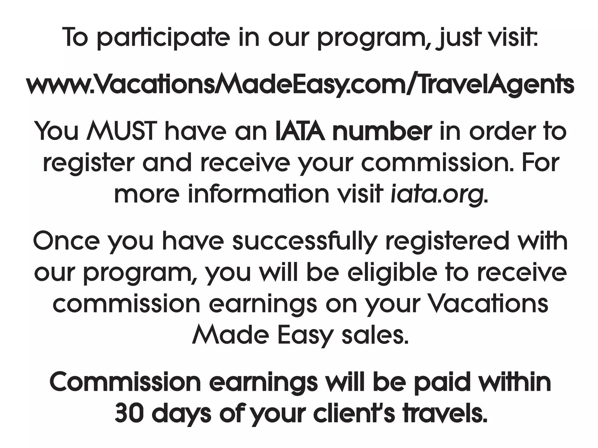 VME Travel Agent Commission Program | PPT