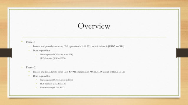 VMI Customs process and vendor managed inventory | PPTX