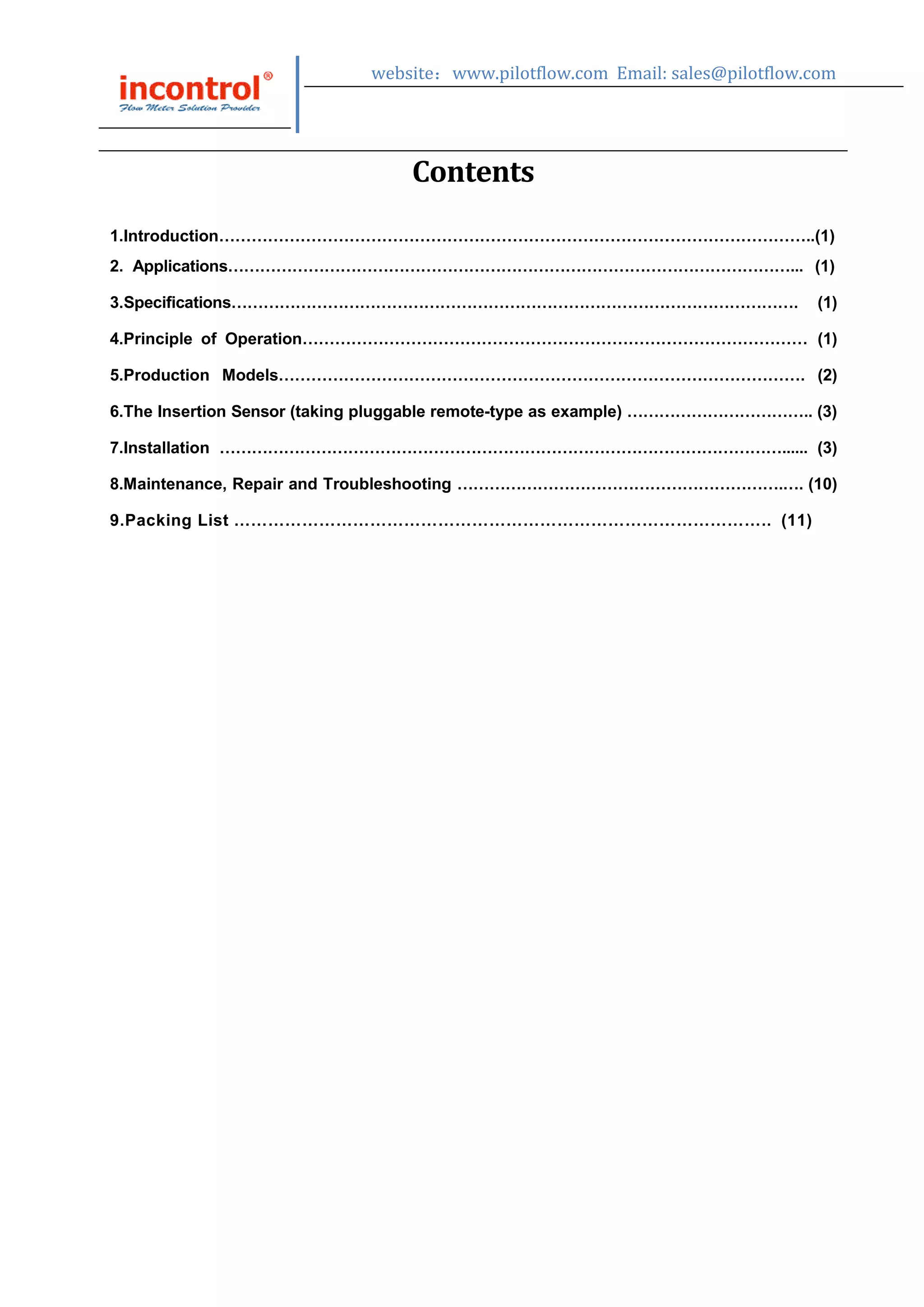 Vmi insertion type electromagnetic flow-meter instruction manual | PDF