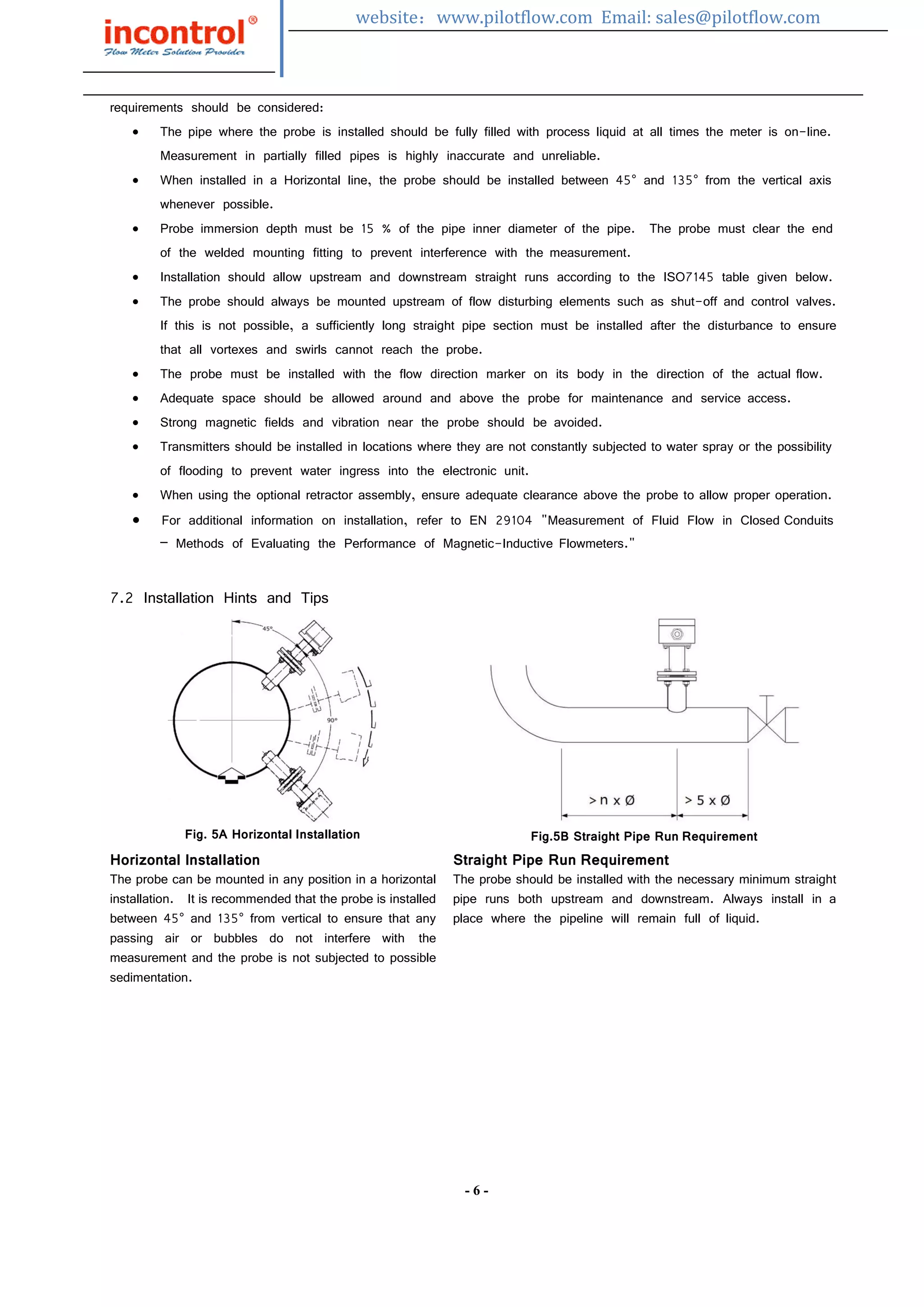 Vmi insertion type electromagnetic flow-meter instruction manual | PDF