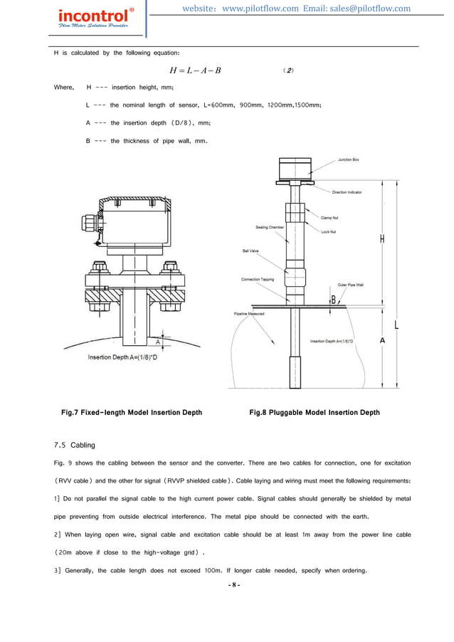Vmi insertion type electromagnetic flow-meter instruction manual | PDF ...
