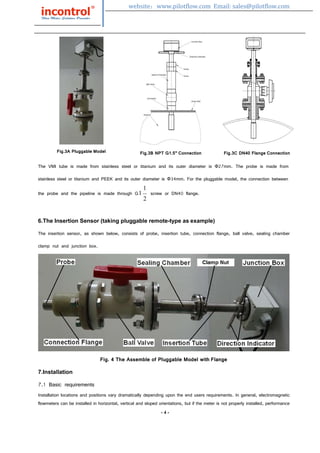 Vmi insertion type electromagnetic flow-meter instruction manual | PDF ...