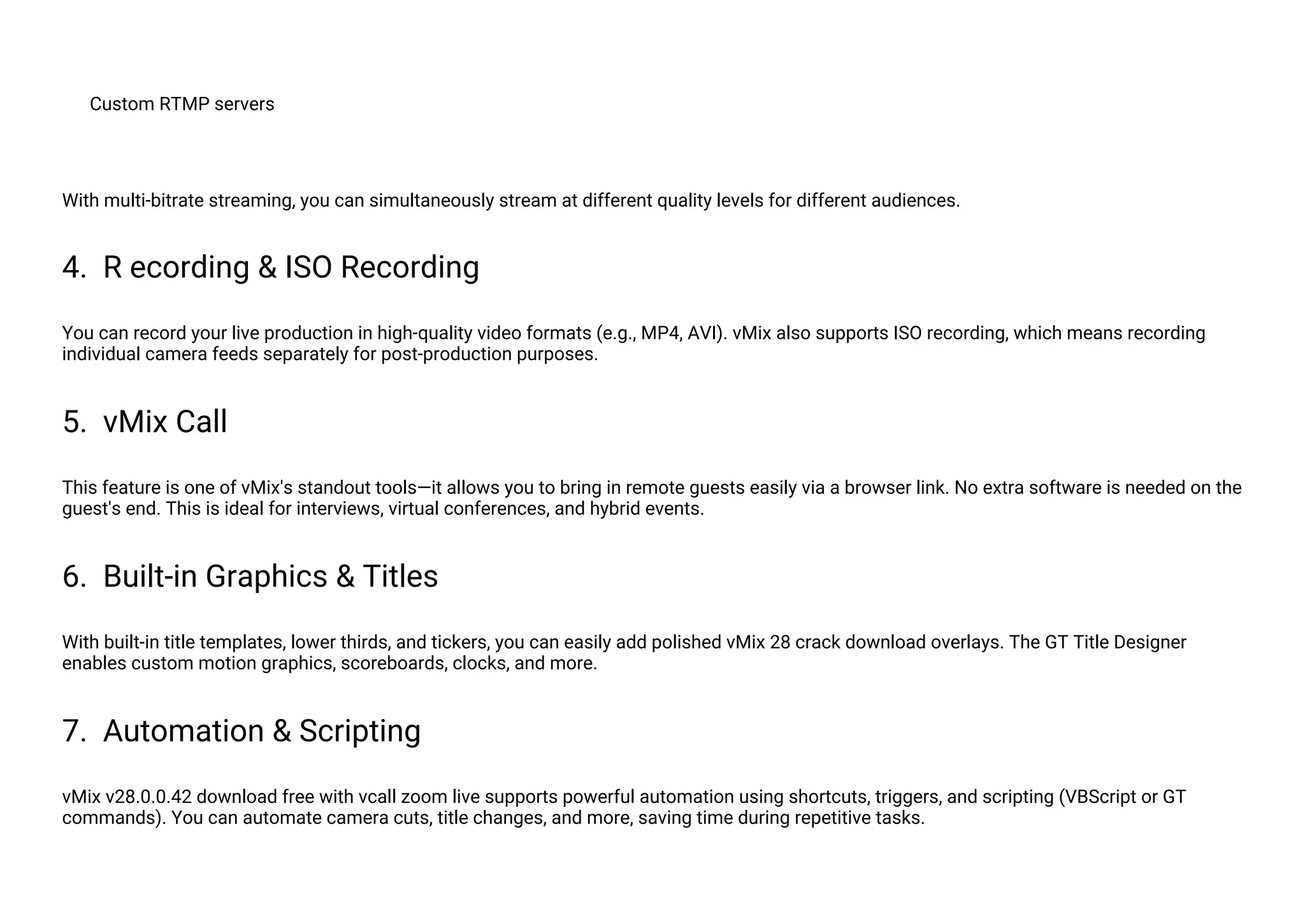 vMix Pro 28.0.0.42 Download vMix Registration key Bundle | PDF