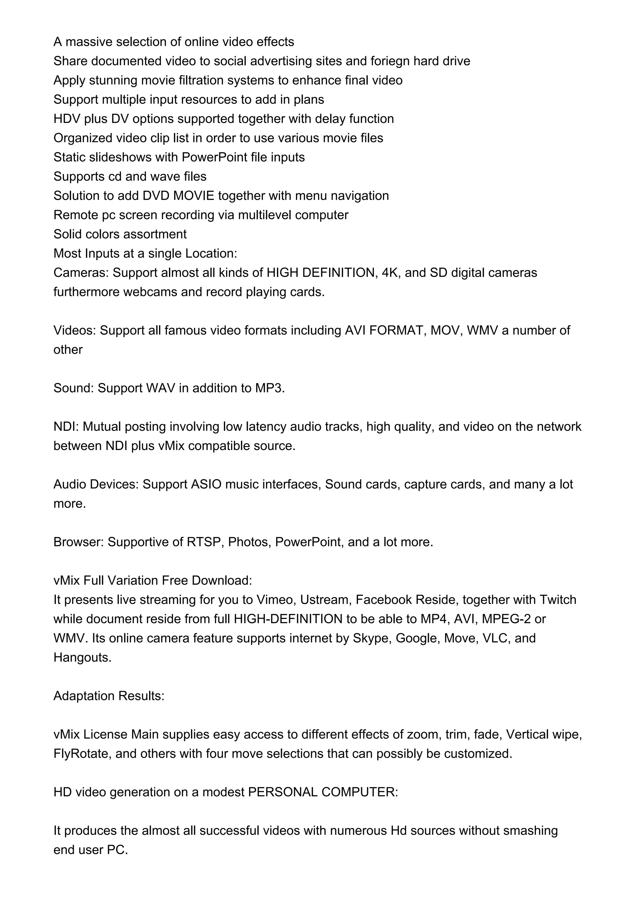 vMix Registration Key | PDF