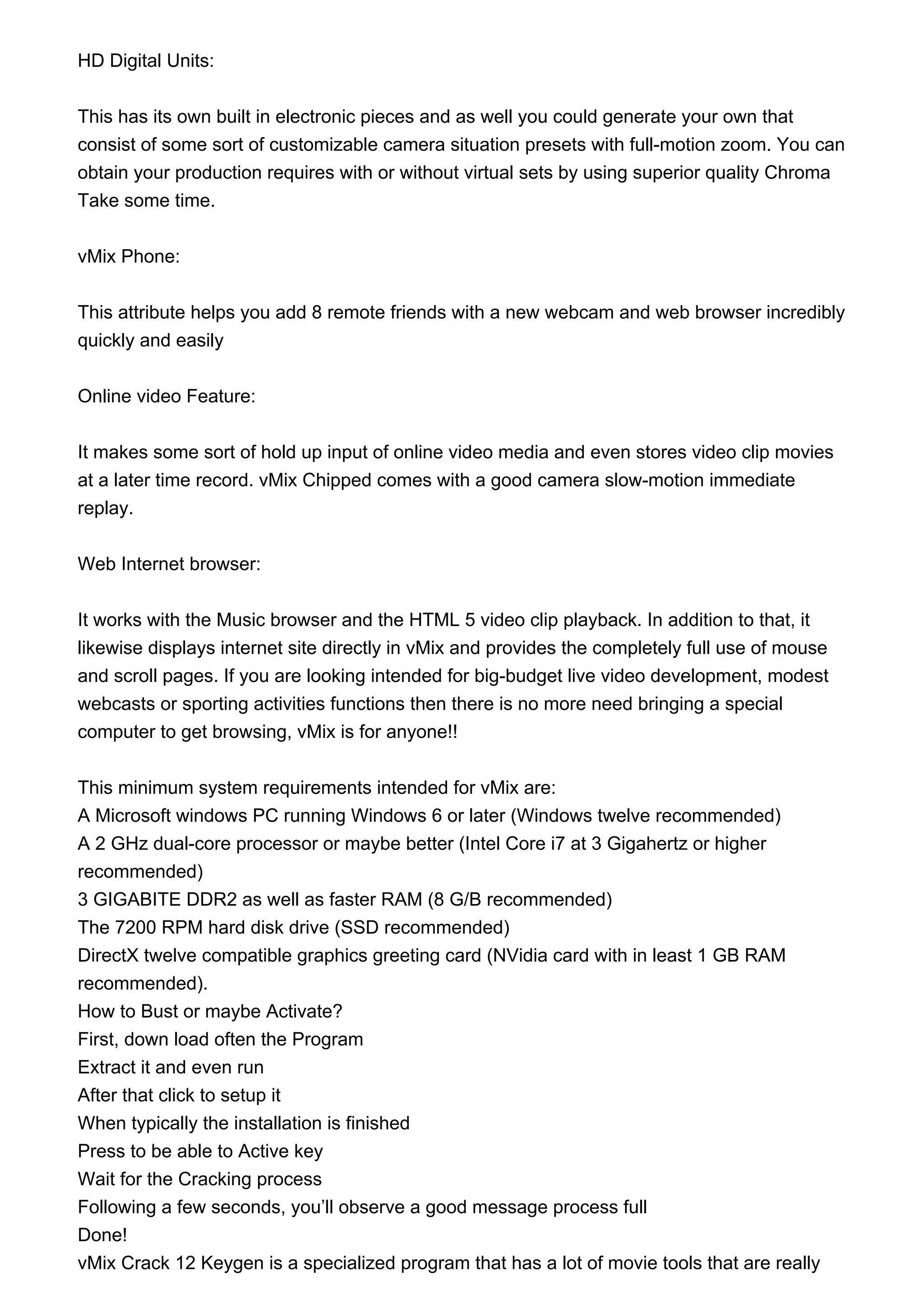 vMix Registration Key | PDF