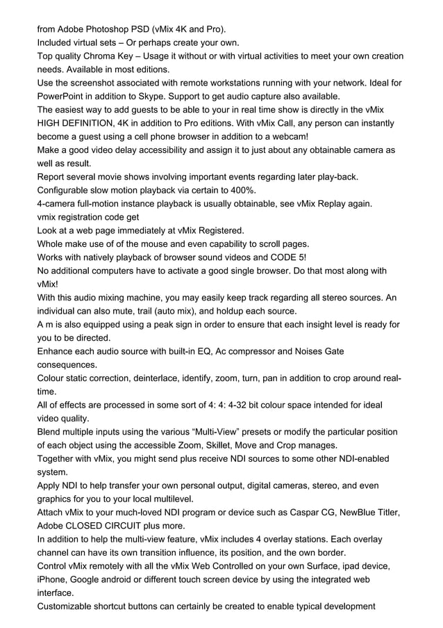 vMix Registration Key