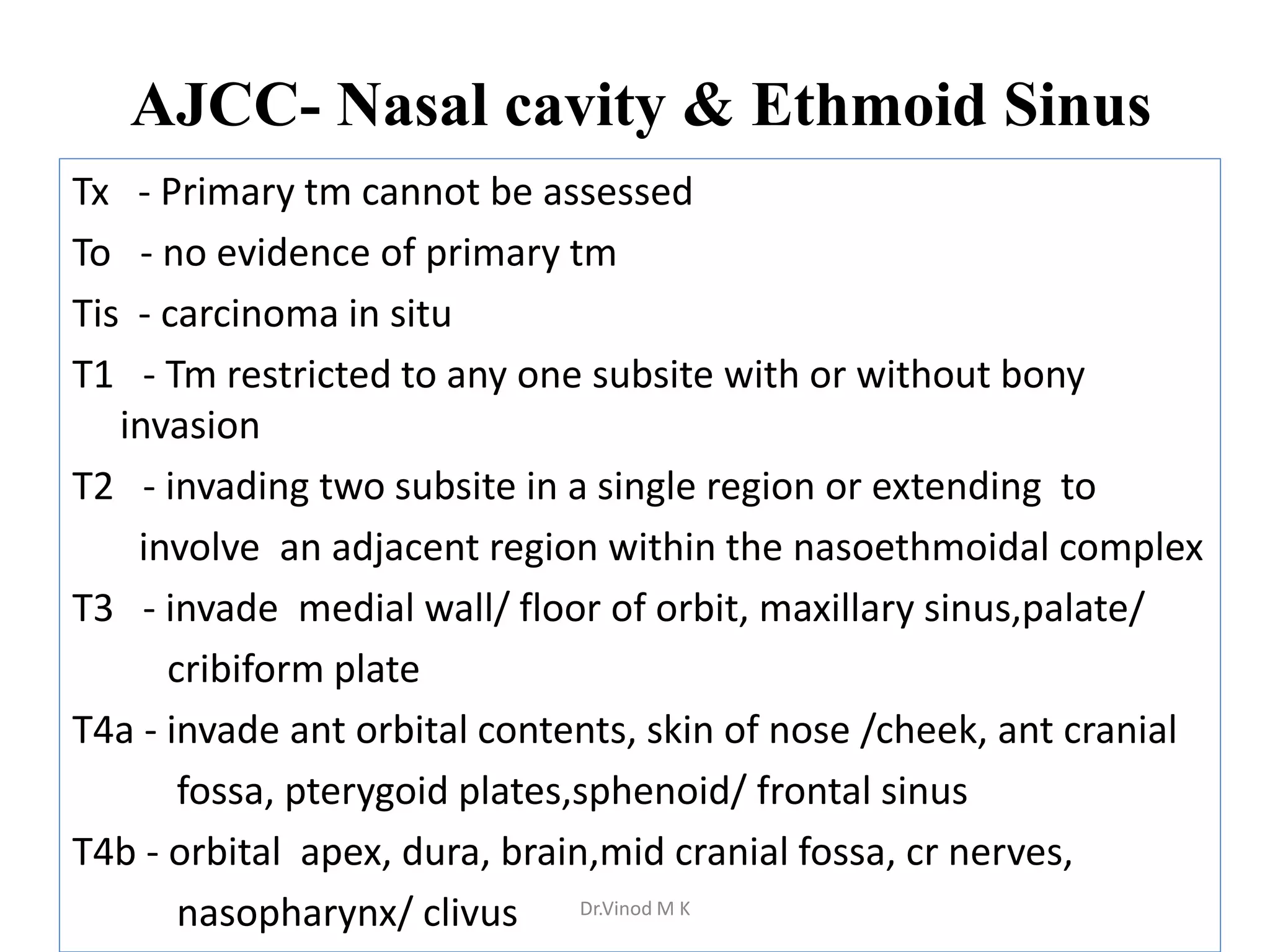 MALIGNANT TUMORS OF PARANASAL SINUSES | PPTX
