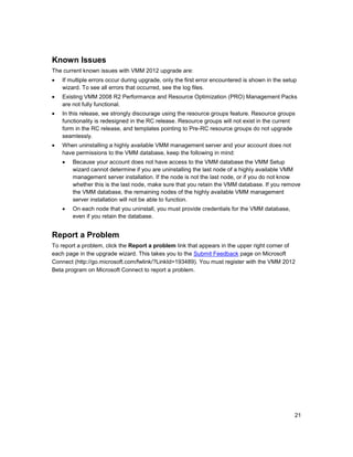 Vmm 2012 upgrade | PDF
