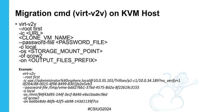 VM Migration from VMware to CloudStack and KVM – Suresh Anaparti, ShapeBlue | PDF