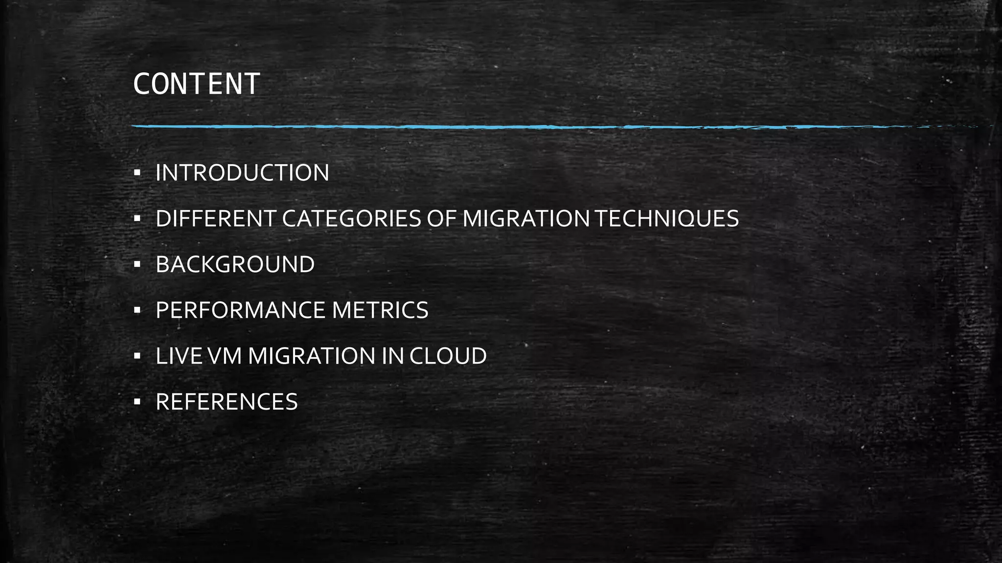 Vm migration techniques | PPTX