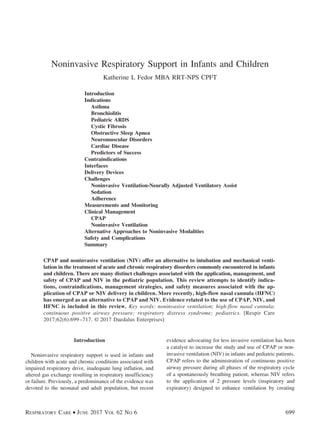 ventilacion mecanica no invasiva para pediatria | PDF