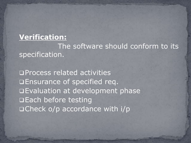 verification vs validation(v & v model) | PPTX | Computer Software and ...