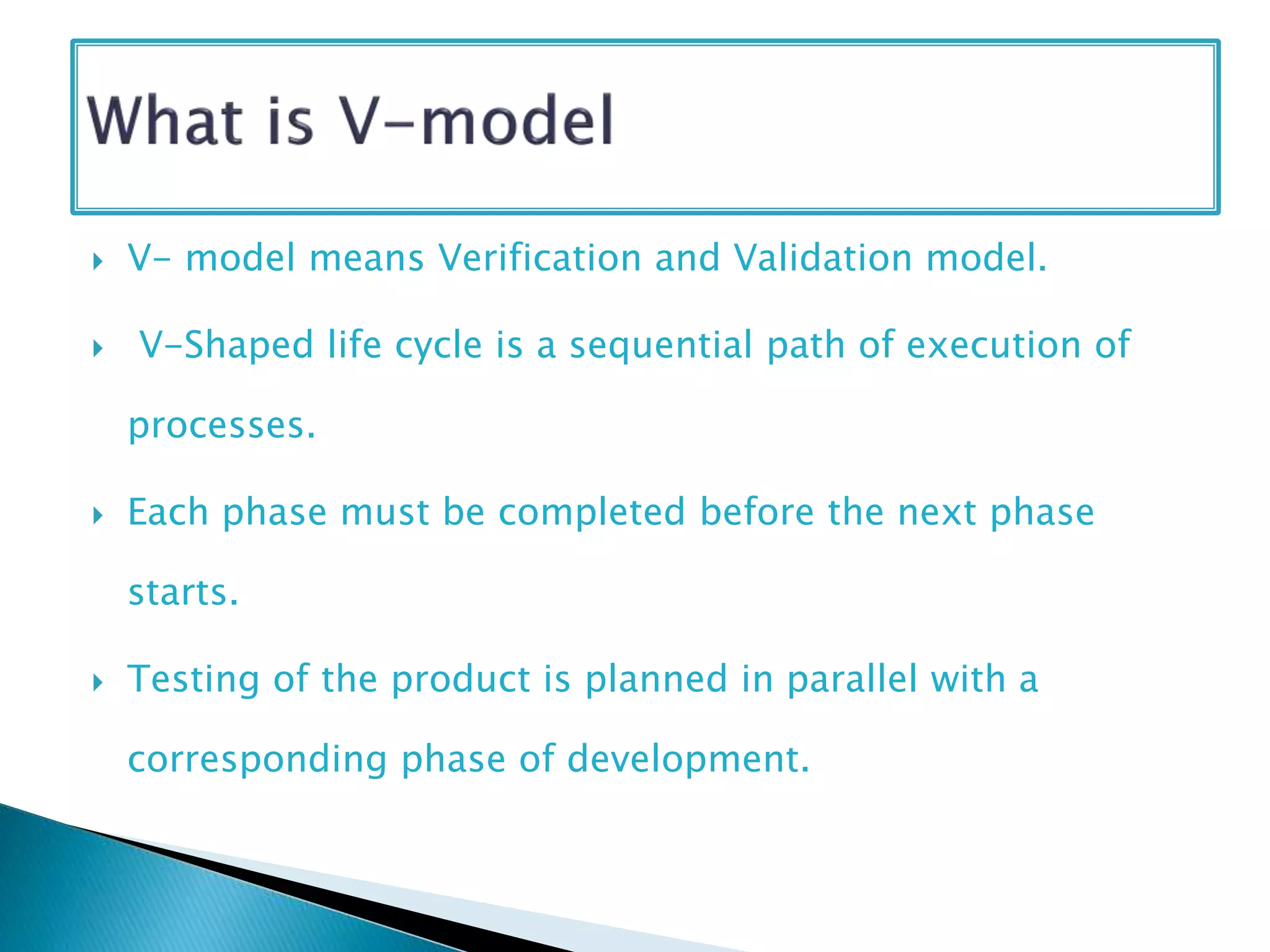 V model Over View (Software Engineering) | PPTX