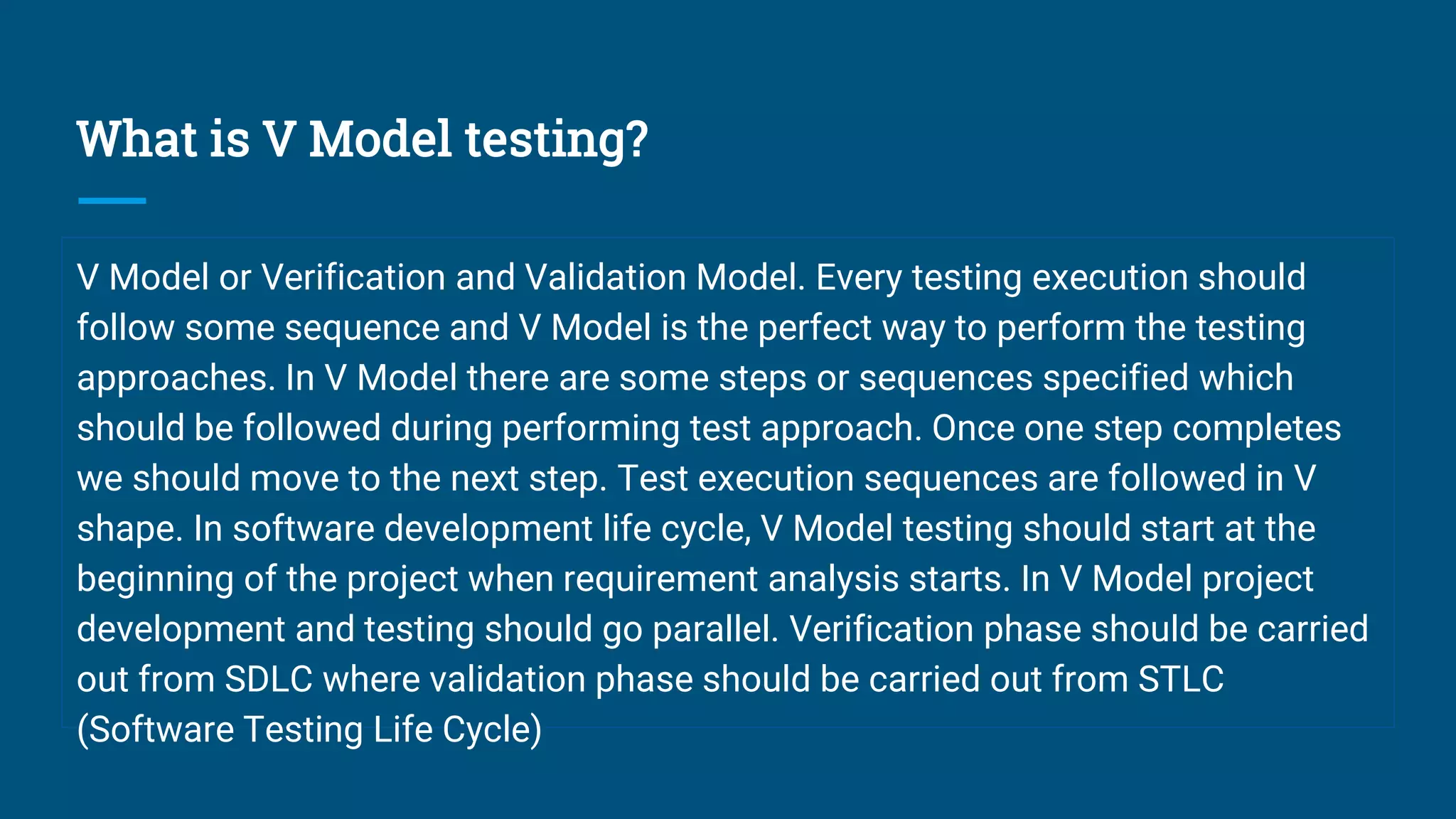 V model in software testing | PPTX
