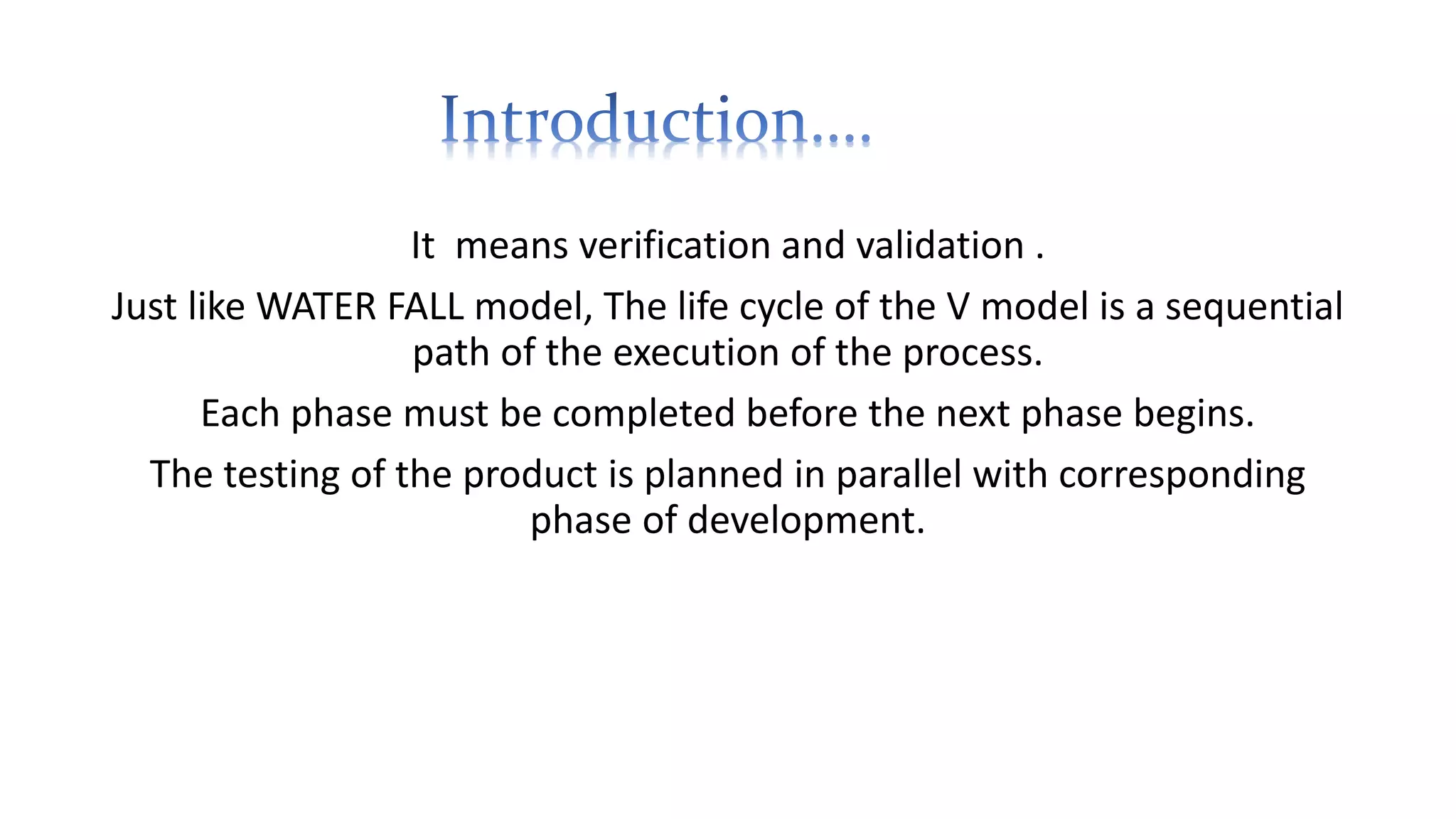 V model presentation | PPTX
