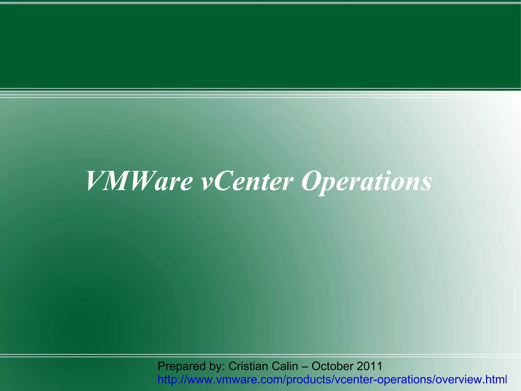 vCenter Operations | ODP