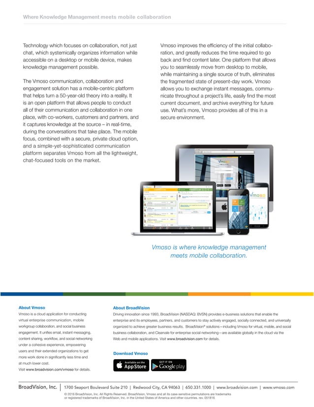 Vmoso Knowledge Management | PDF | Email | Internet