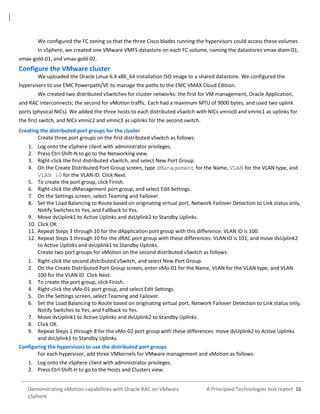 Demonstrating vMotion capabilities with Oracle RAC on VMware vSphere | PDF