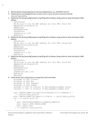 Demonstrating vMotion capabilities with Oracle RAC on VMware vSphere | PDF