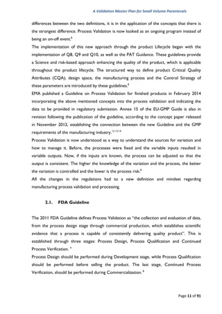 VALIDATION MASTER PLAN | PDF