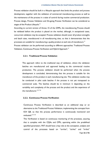 VALIDATION MASTER PLAN | PDF