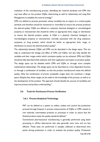 VALIDATION MASTER PLAN | PDF