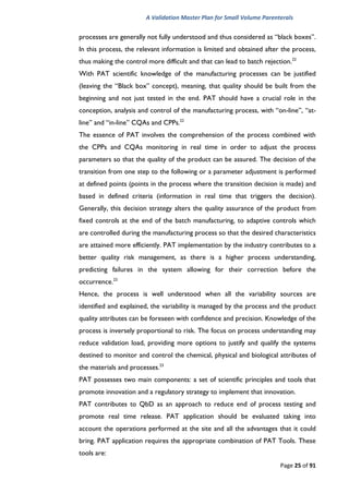 VALIDATION MASTER PLAN | PDF