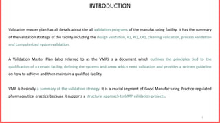 Validation Master Plan Modern Pharmaceutics | PPTX