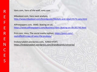 VANS CASE STUDY | PPTX