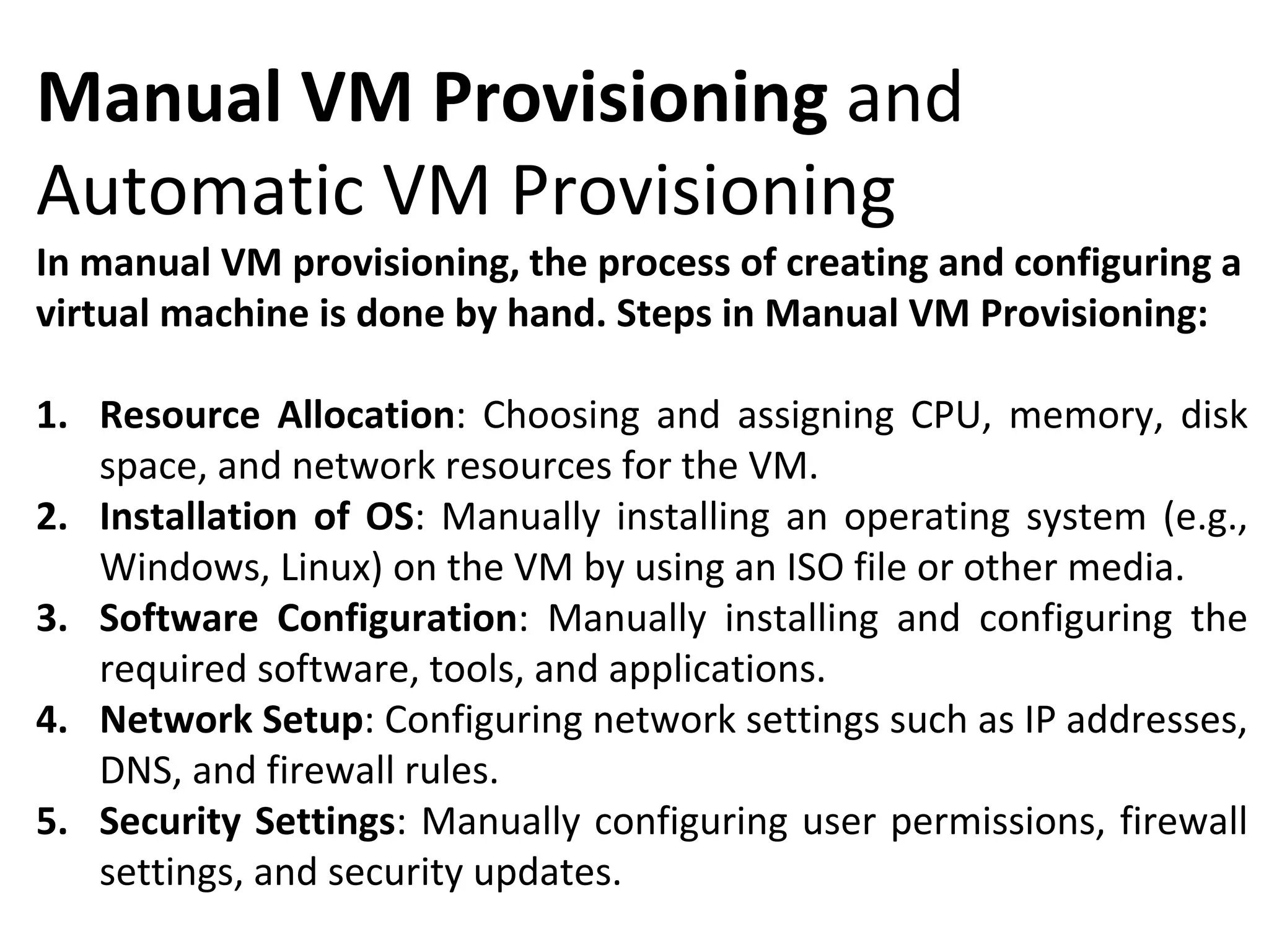 The life cycle of a virtual machine (VM) provisioning process | PDF