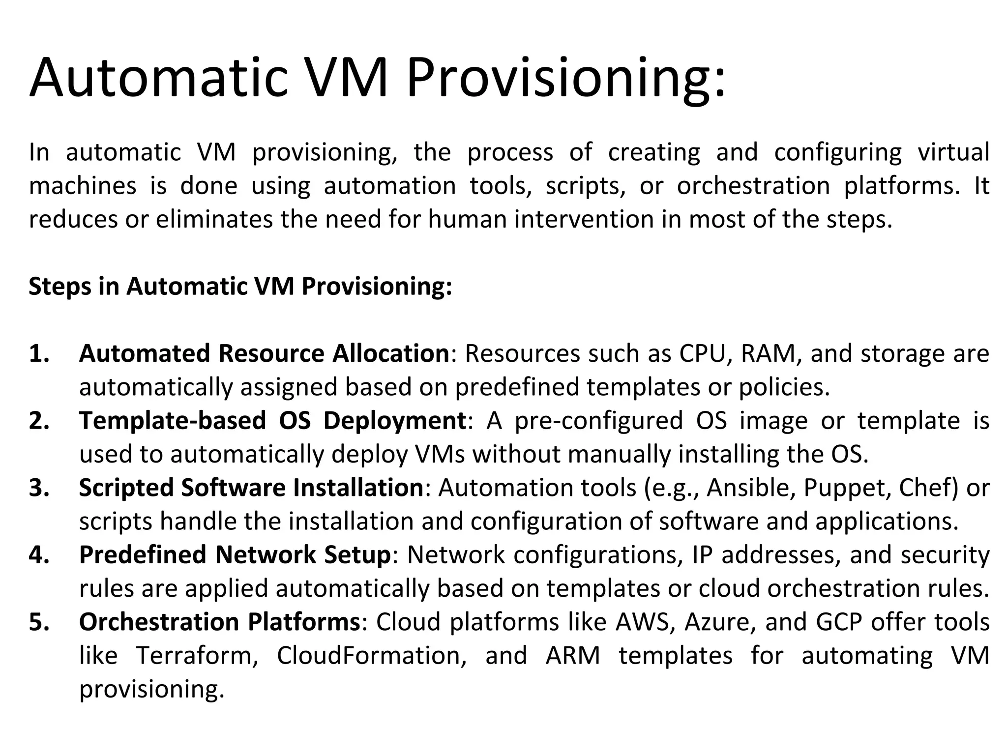 The life cycle of a virtual machine (VM) provisioning process | PDF