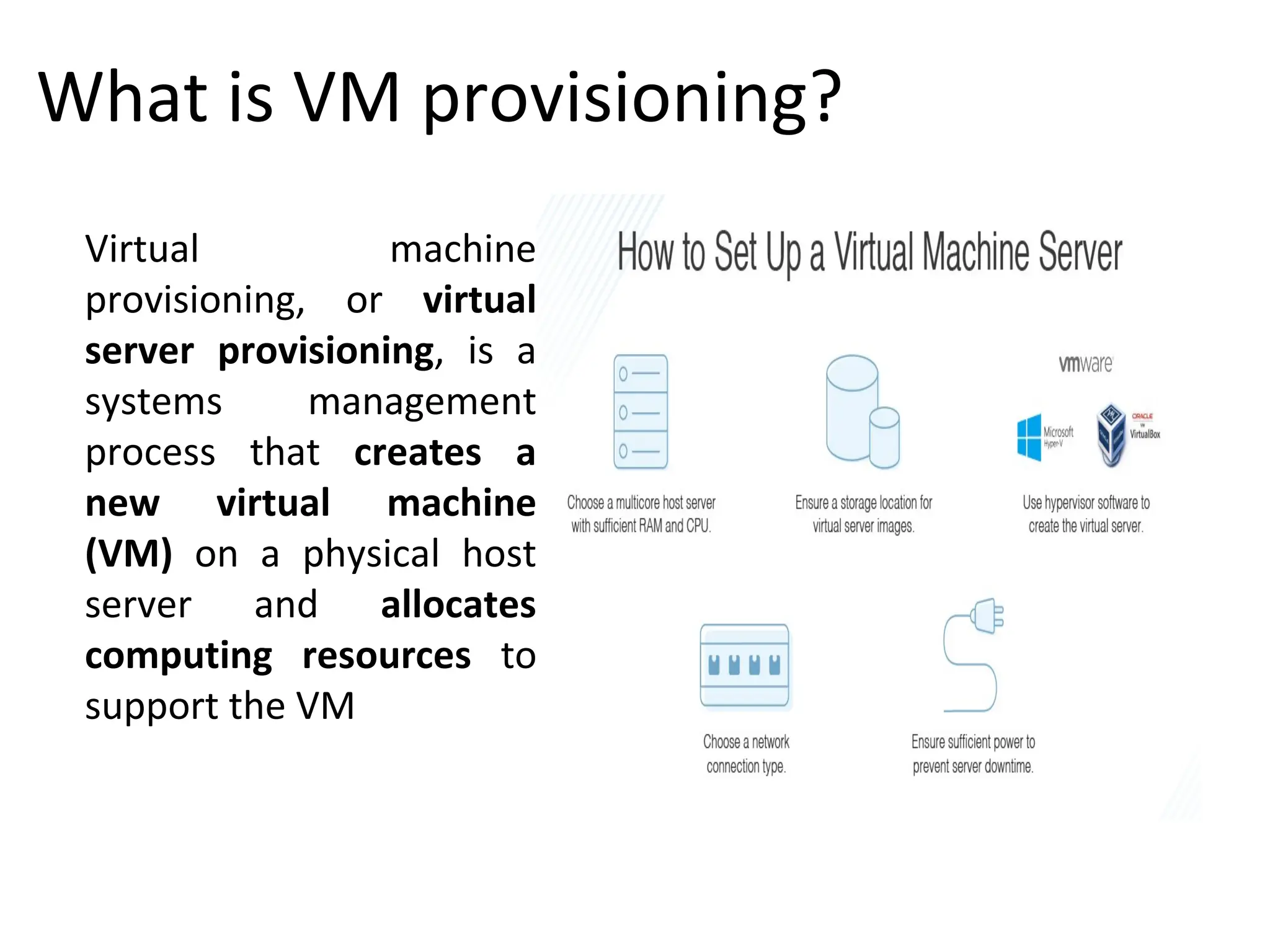The life cycle of a virtual machine (VM) provisioning process | PDF