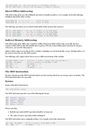 N_Asm Assembly addressing modes (sol) | PDF