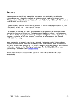 Vms bestpractices | PDF