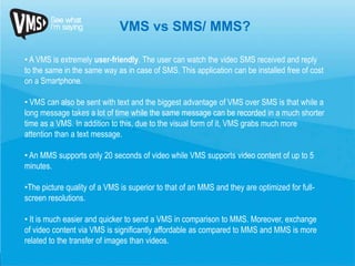 Vms vs mms & sms | PPTX