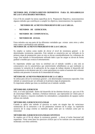 métodos del entrenamiento deportivo | DOC