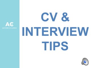 Cv & interview tips | PPTX