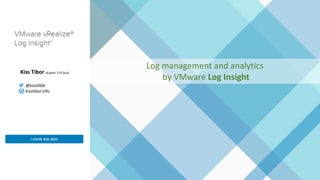 Log Analytics by VMware Log Insight | PPTX