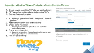 Log Analytics by VMware Log Insight | PPTX