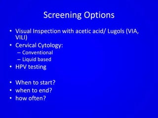 1 prof james bently cervical cancer screening 2014 | PPT