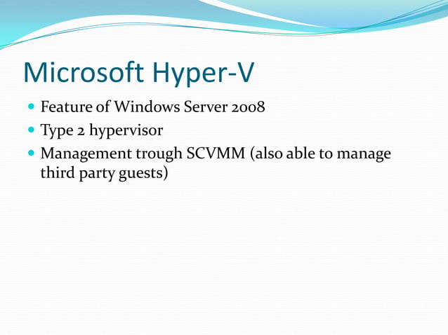 Vm Vs Hyperv | PPTX