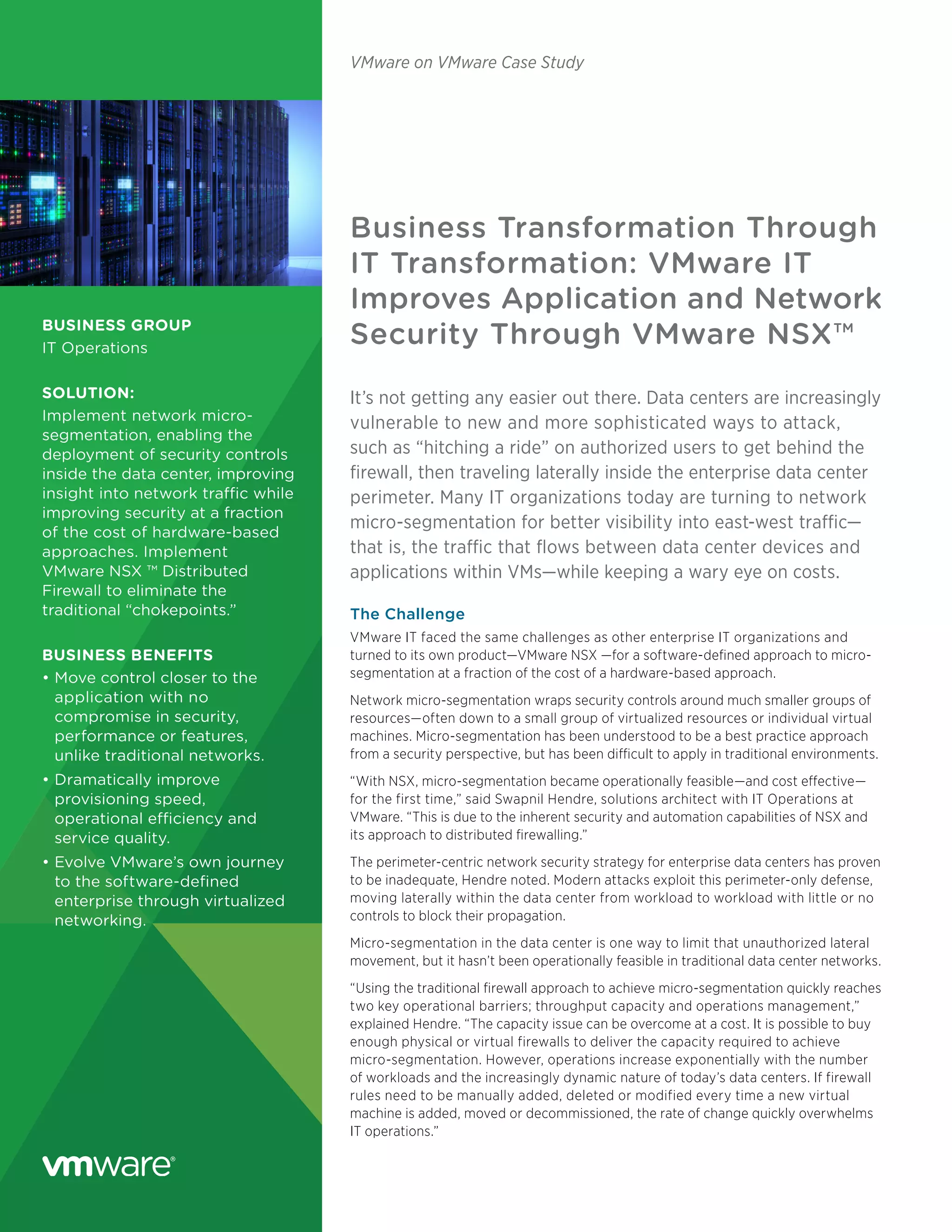 NSX on VMware Data Center | PDF