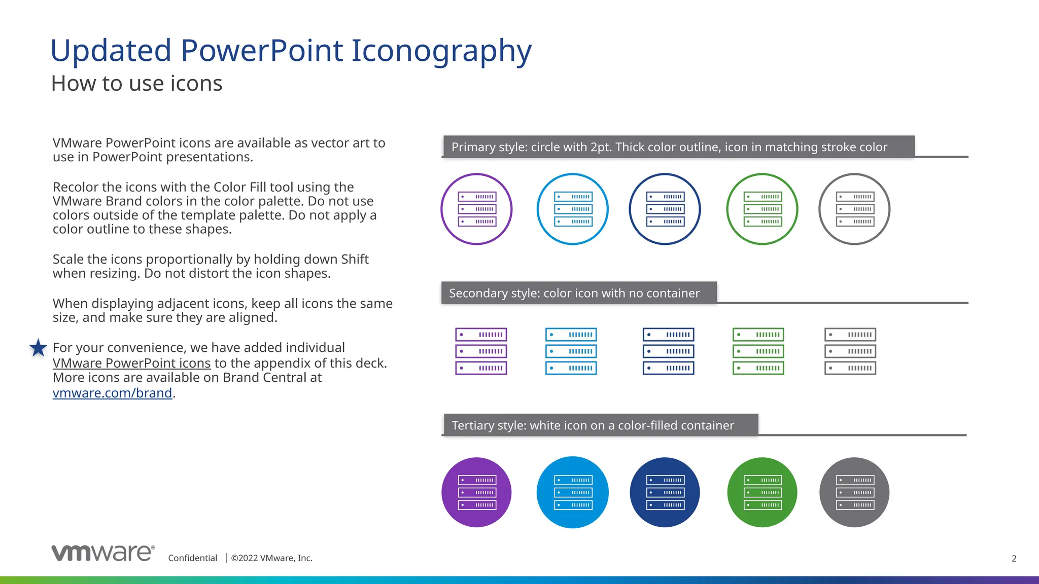 vmware icon Year 2022 on Power Point Deck | PPTX