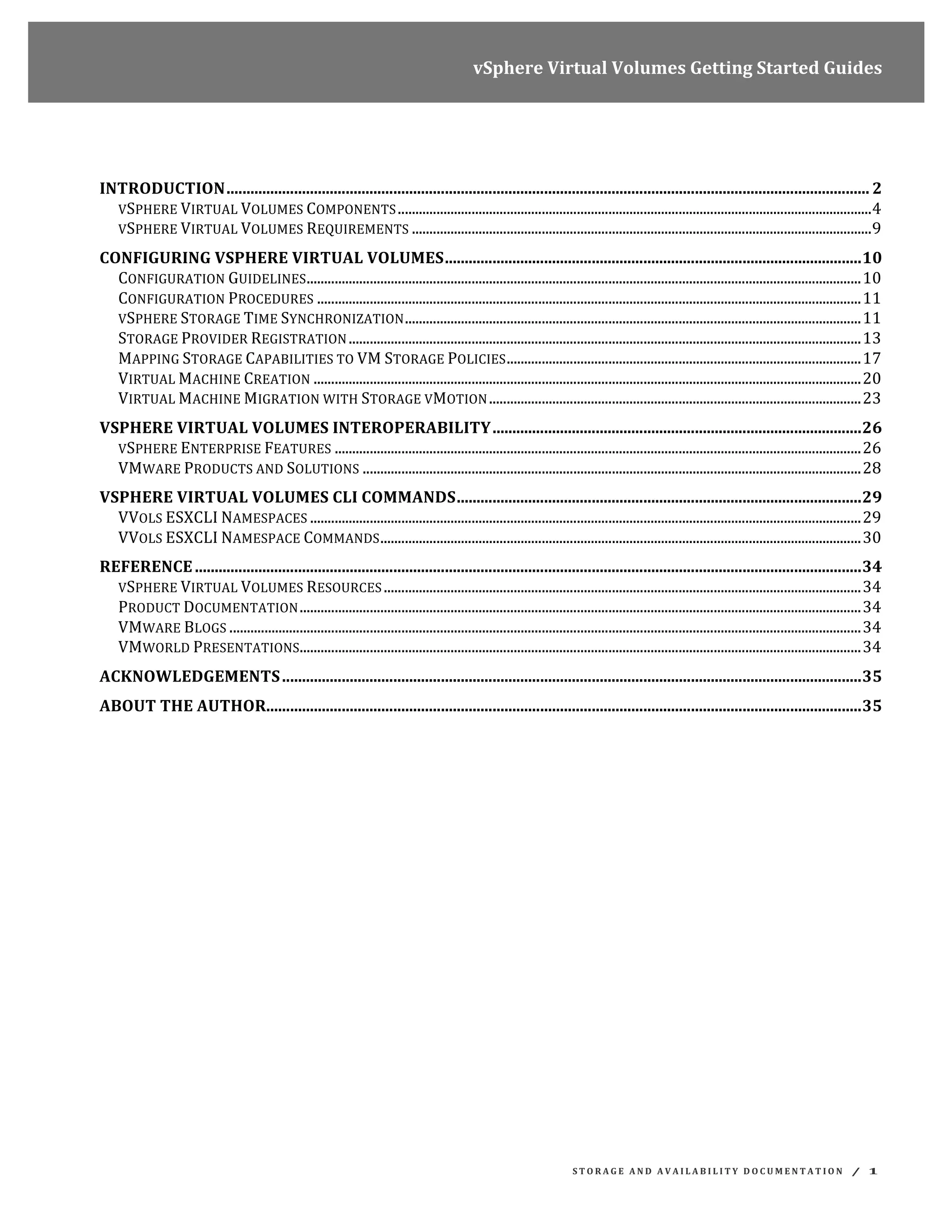 VMware vSphere Virtual Volumes: Getting Started Guide | PDF