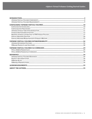 VMware vSphere Virtual Volumes: Getting Started Guide | PDF