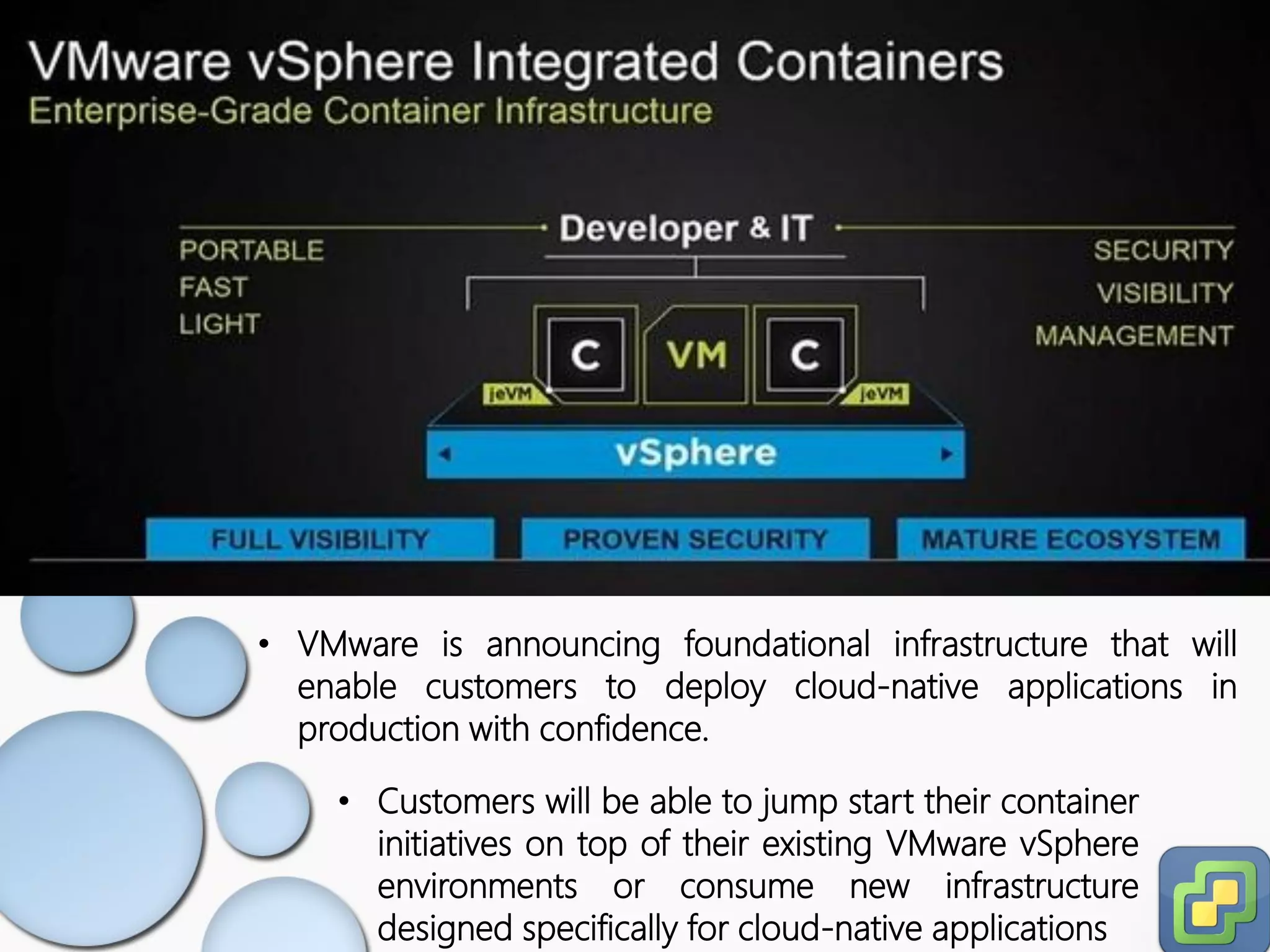VMware goes container crazy with vSphere integrated containers | PPT