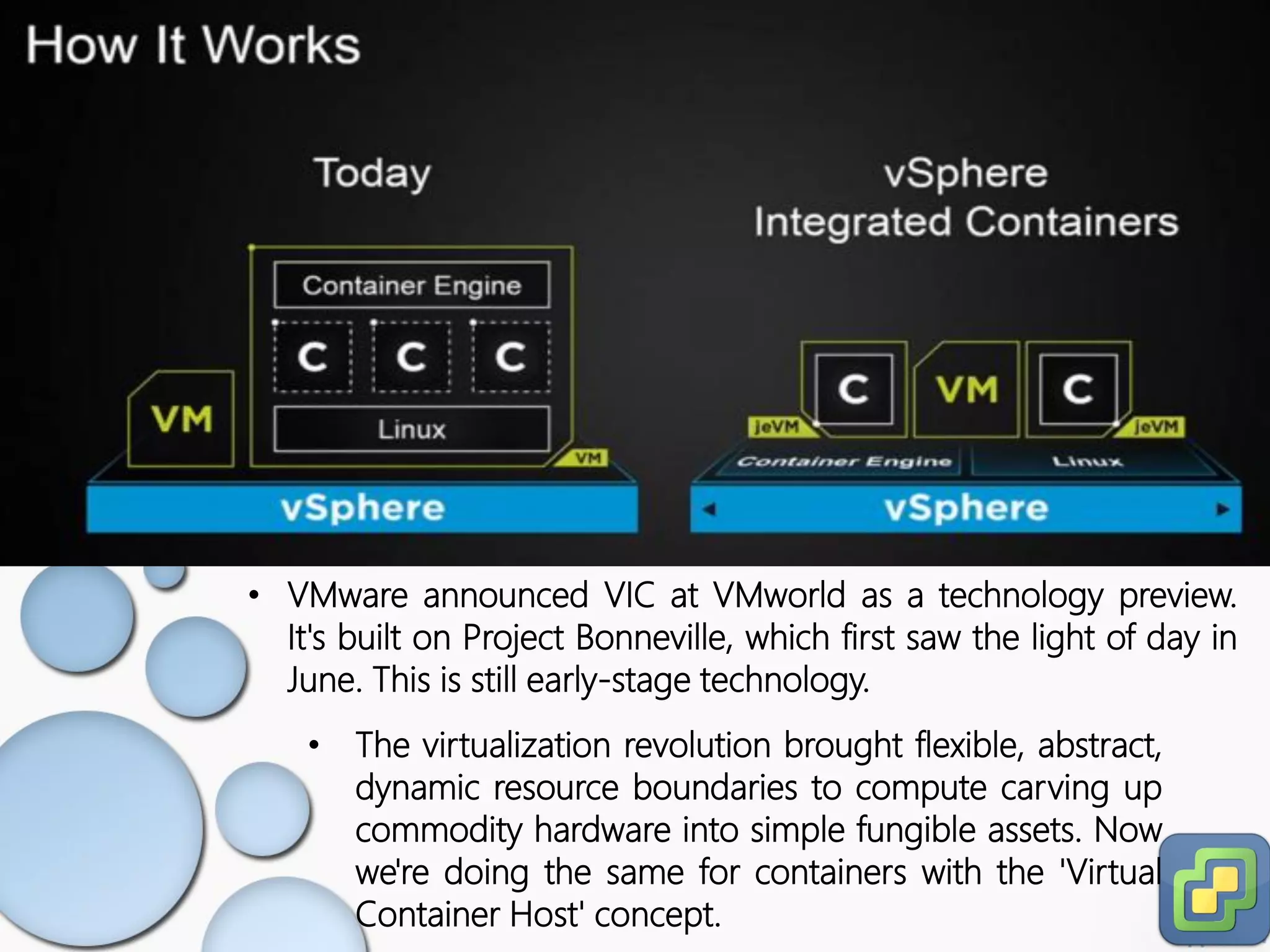 VMware goes container crazy with vSphere integrated containers | PPT