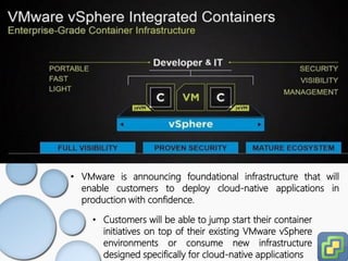 VMware goes container crazy with vSphere integrated containers | PPT