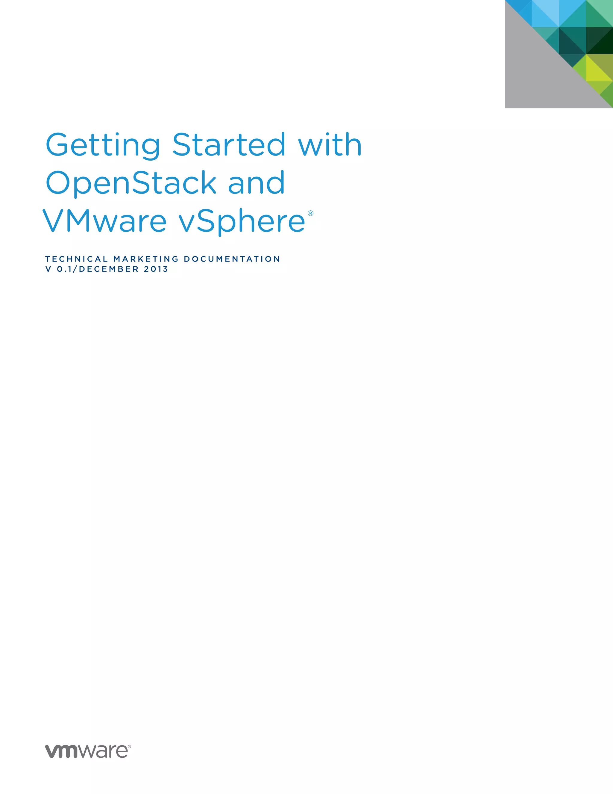 Getting Started with OpenStack and VMware vSphere | PDF